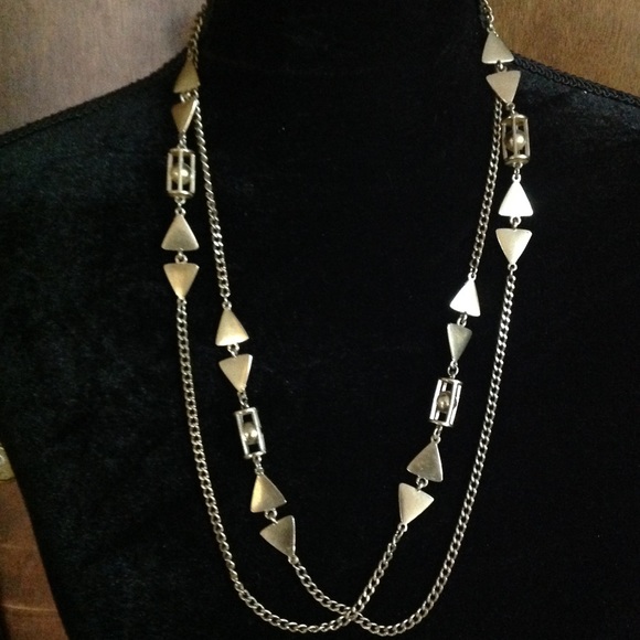 Vintage | Jewelry | Funky Art Deco Long Chain | Poshmark